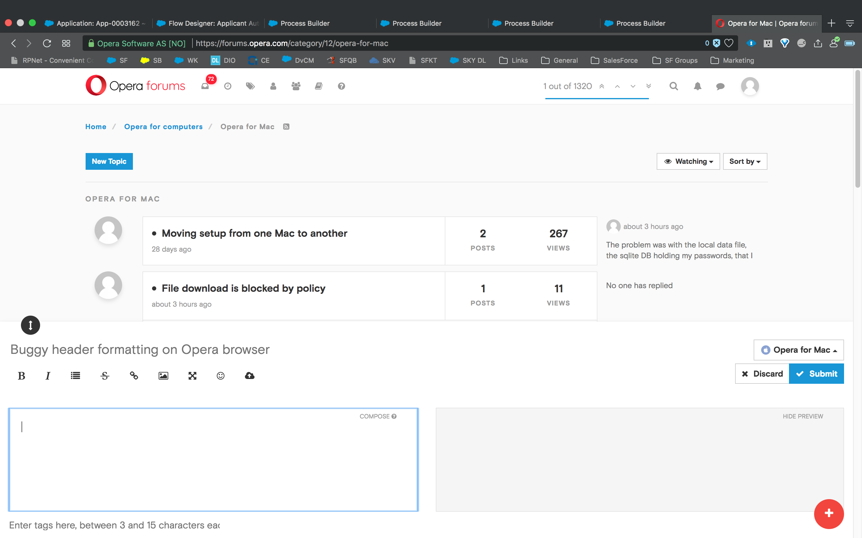 Buggy header formatting on Opera browser | Opera forums