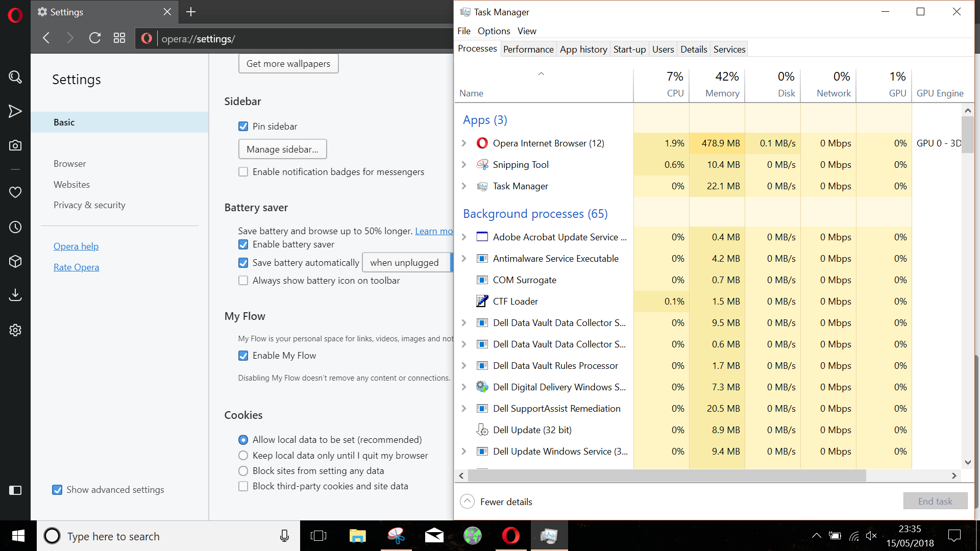 Opera 52.0.2871.99 High CPU and RAM Usage With Messenger on Sidebar ...