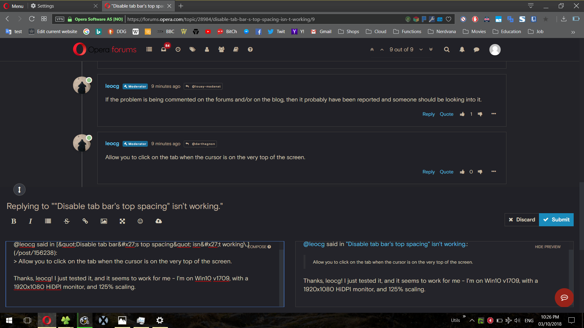 Bug: 1px line visible when Opera 56 is maximised | Opera forums
