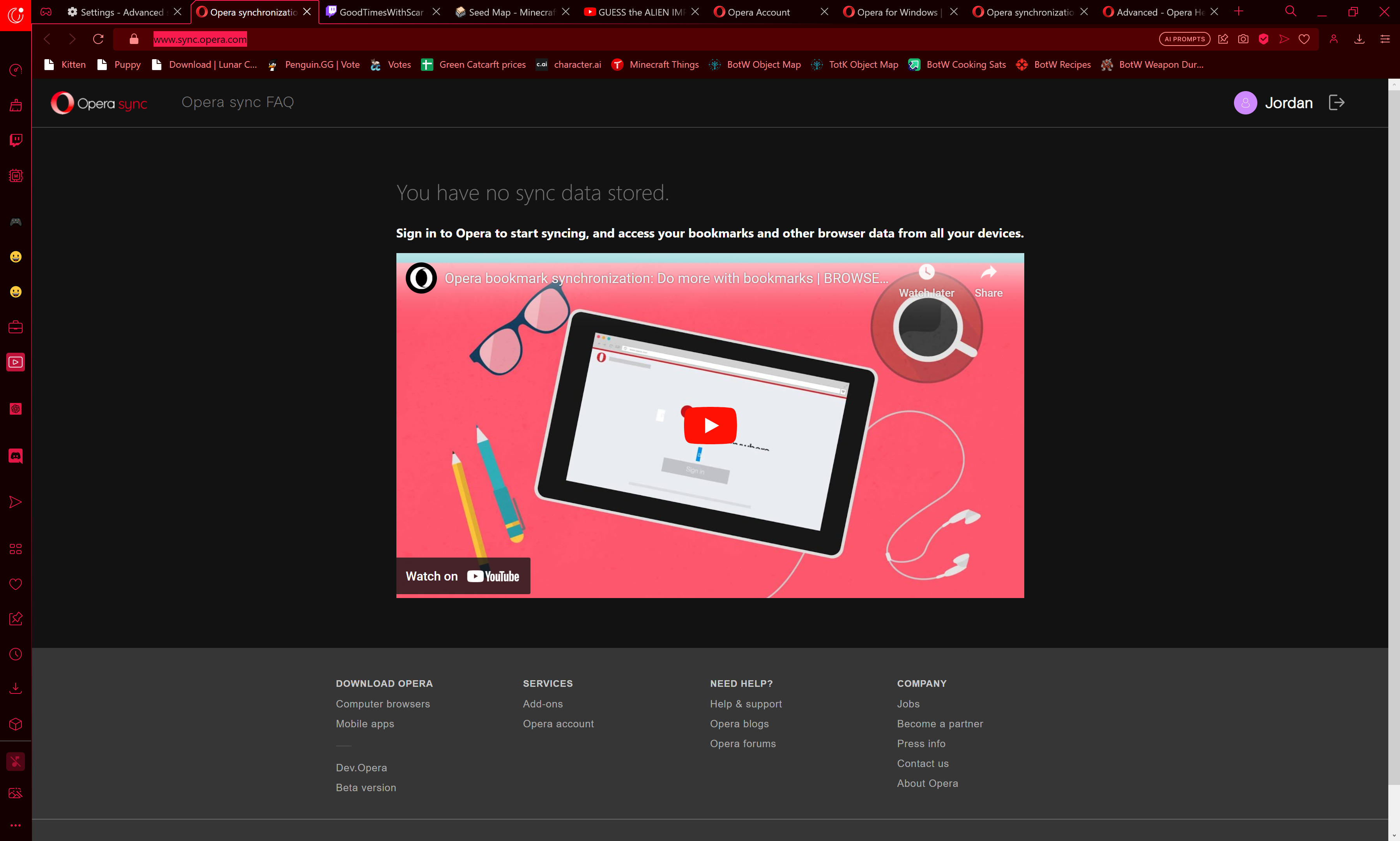 I can't find where to reset the synchronization Password | Opera forums